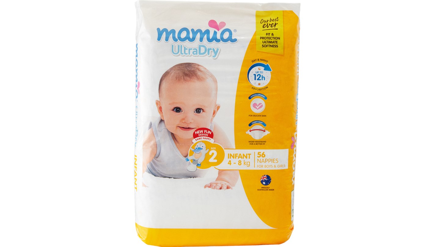 Aldi Mamia Ultra Dry Size 2 Infant Review | Disposable nappy | CHOICE