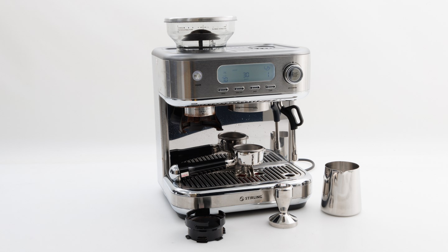 Aldi Stirling Premium Espresso Machine With Grinder (STR-E15BGD) Review ...
