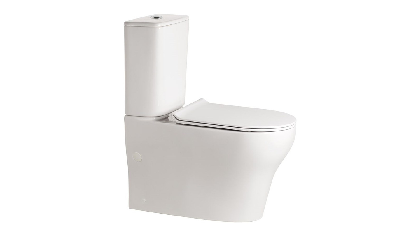 Caroma Forma Close Coupled Back To Wall Back Inlet Over Height Rimless ...