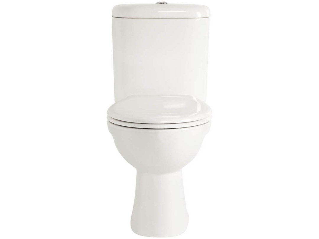Caroma Luna Cleanflush Wall Faced Close Coupled Back Entry Toilet Suite ...