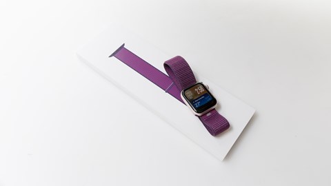 Apple Watch SE (Gen 2) 40mm Starlight Aluminium GPS, Plum Sport Loop ...