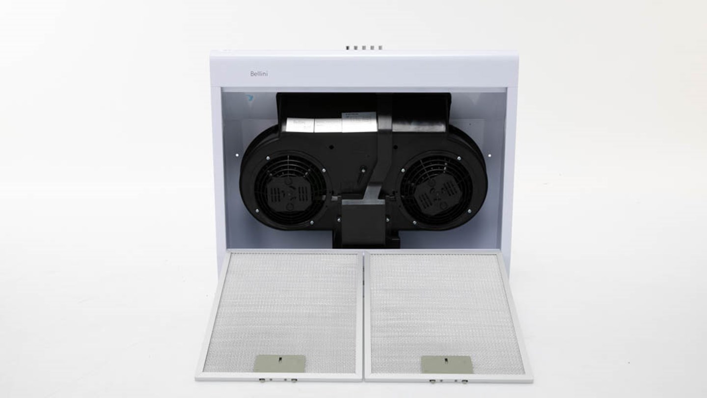 Bellini BRA603SW2-F 60cm Painted White Slimline Rangehood With Twin ...