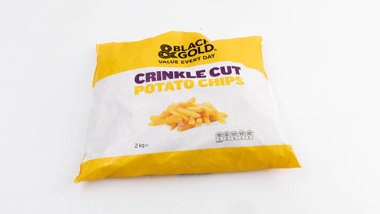 Black & Gold Crinkle Cut Potato Chips Review | Frozen chip | CHOICE