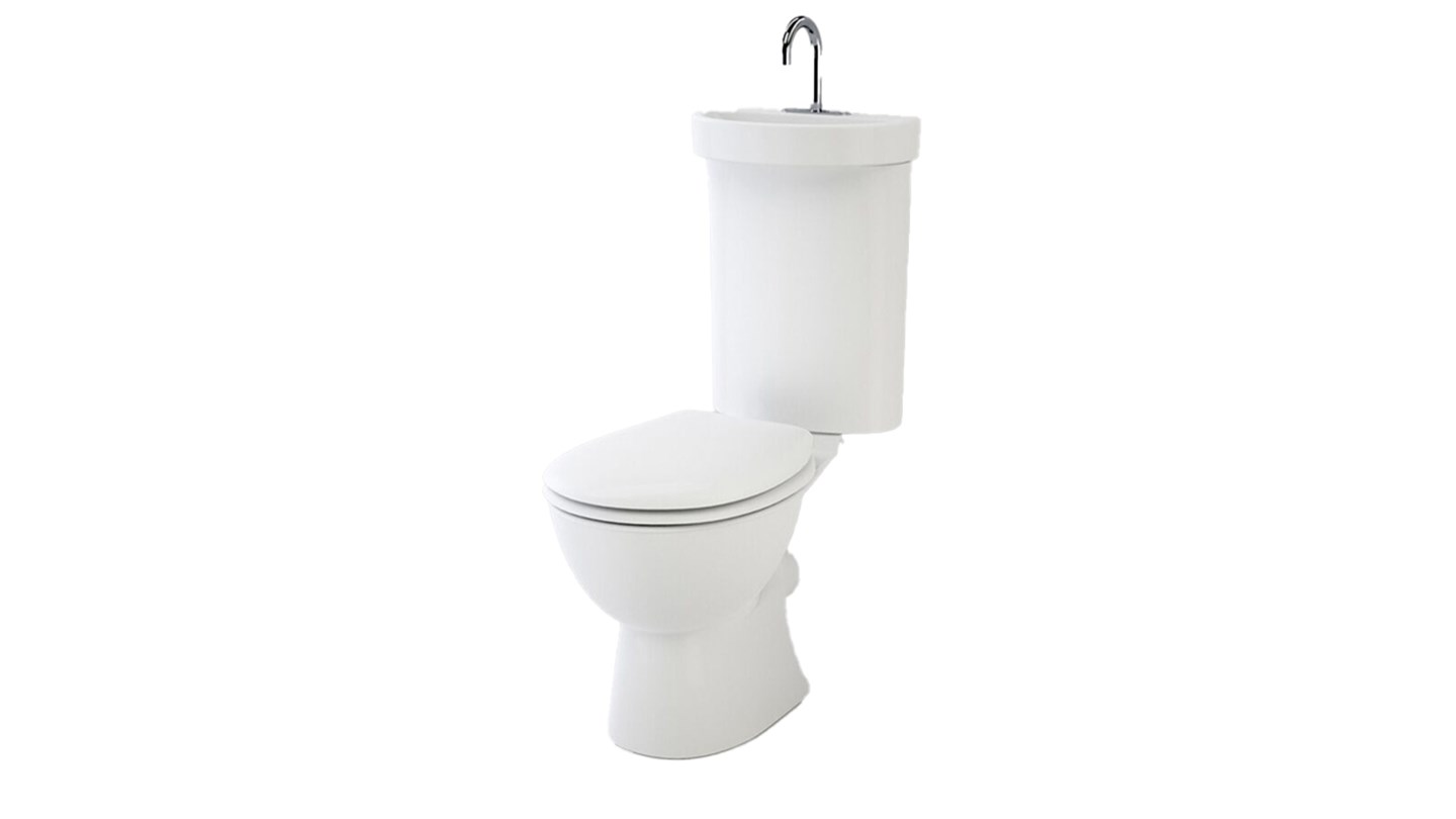 Caroma Profile 5 Deluxe S Trap Bottom Inlet Toilet Suite with ted Hand ...