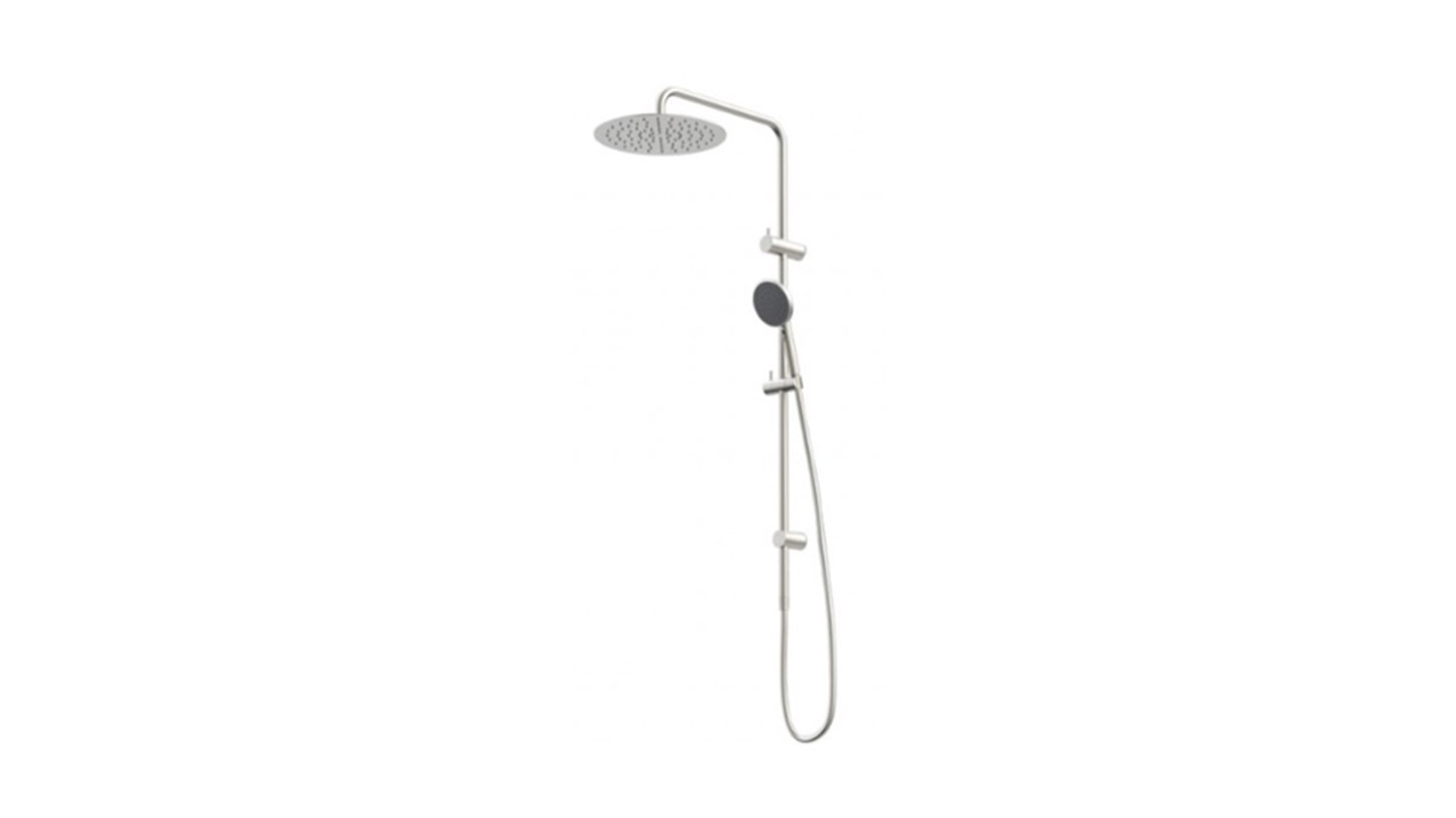 Caroma Urbane II Rail Shower with 300mm Overhead - Brushed Nickel ...