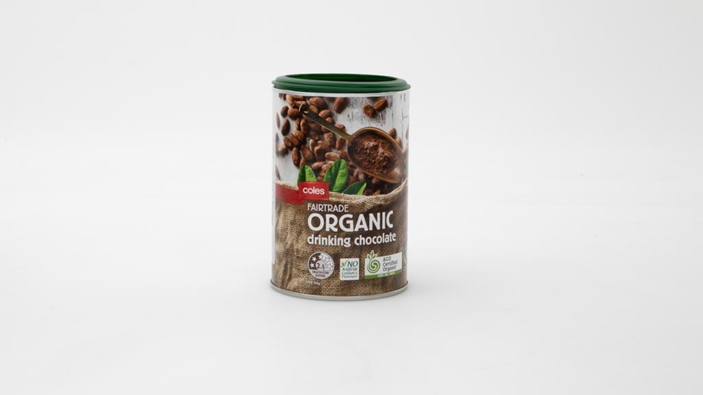 Coles Fairtrade Organic Drinking Chocolate Review | Hot chocolate | CHOICE