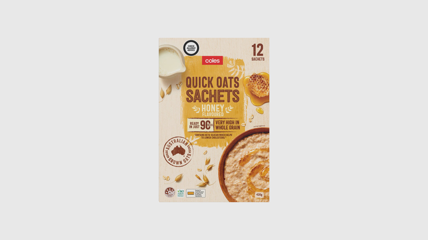 Coles Quick Oats Sachets Brown Sugar and Cinnamon Review | Breakfast ...