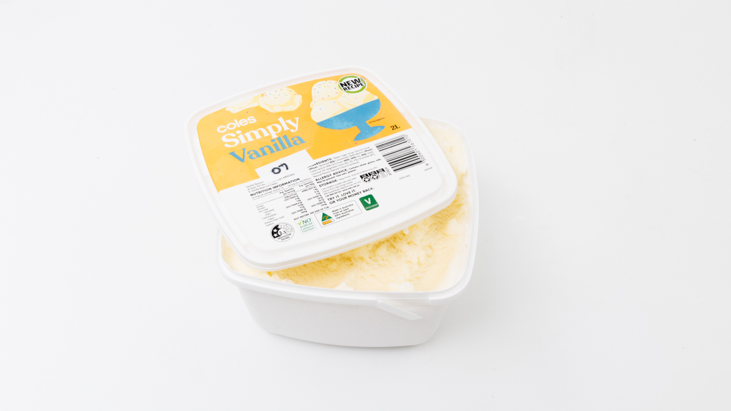 Coles Simply Vanilla Review | Vanilla ice cream | CHOICE