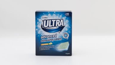 Coles Ultra Advanced Dishwasher tablets review - CHOICE