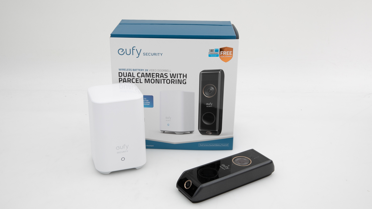 Eufy Wireless Battery 2K Video Doorbell Dual Cameras With Parcel 