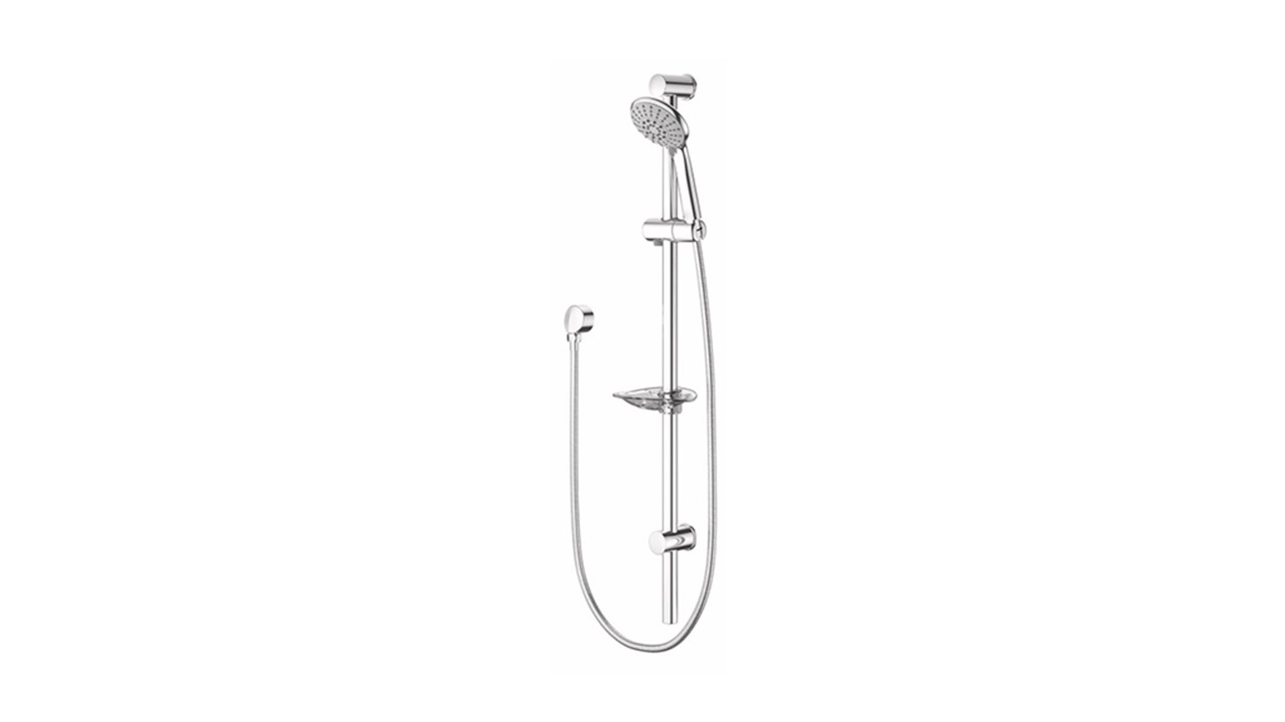 Posh Domaine Twin Rail Shower with Top Rail Water Inlet Chrome PDSS2CP ...