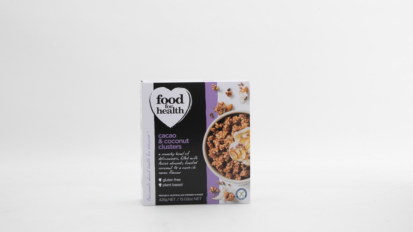 Food For Health Cacao & Coconut Clusters Review | Breakfast cereals ...