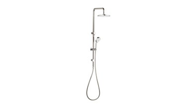 Grohe Tempesta Cosmo Twin Shower with Top Rail Water Inlet White/Chrome ...