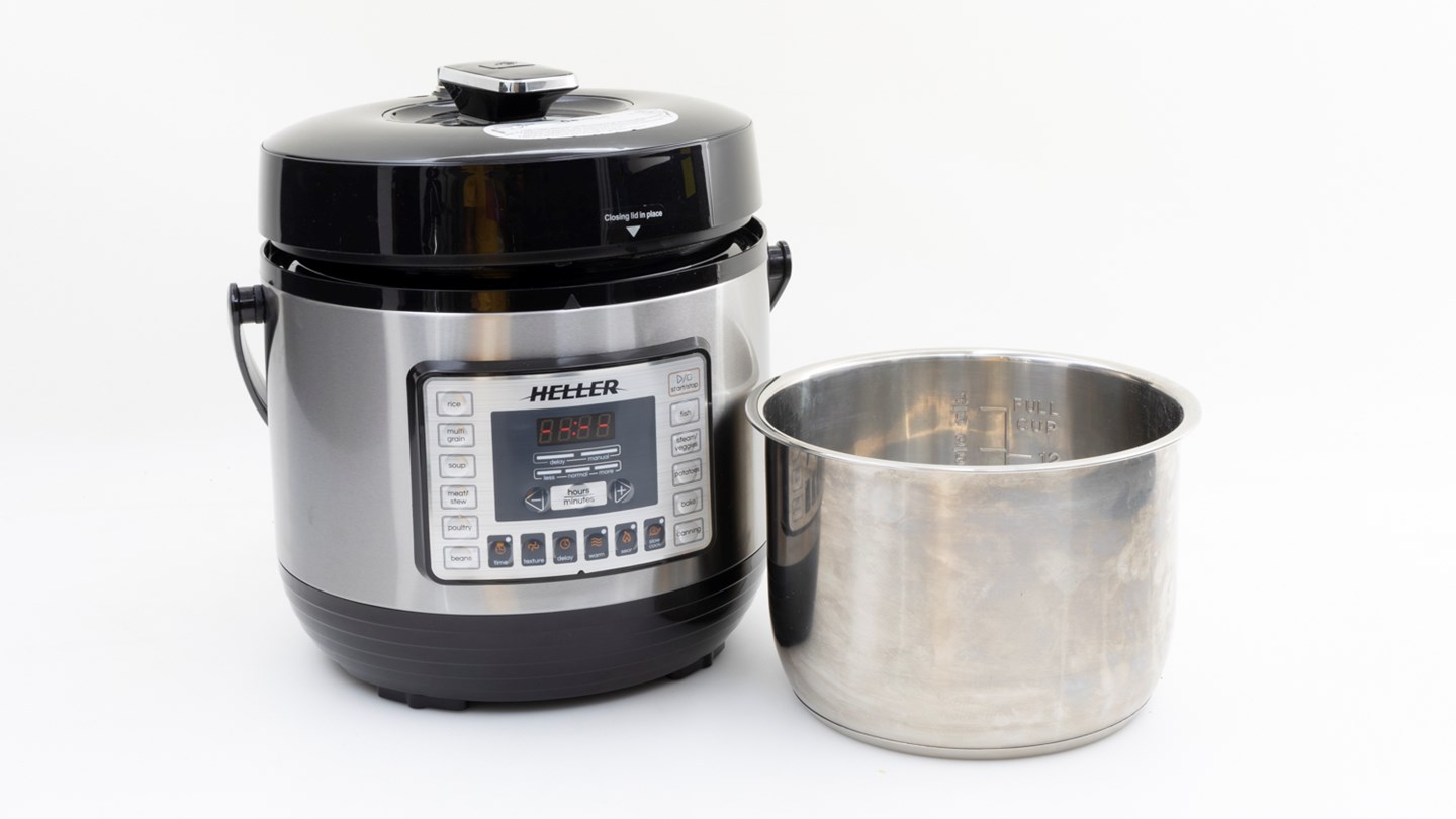 Heller HPC1000 6L Electric Digital Slow Pressure Cooker Stainless Steel ...