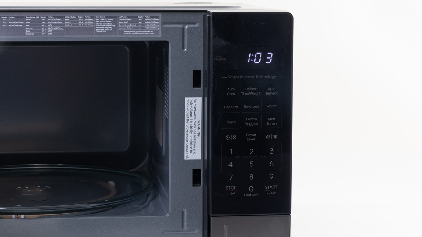 Hisense 1100W Smart Inverter Microwave Dark Stainless Steel HMAS3411DSV ...