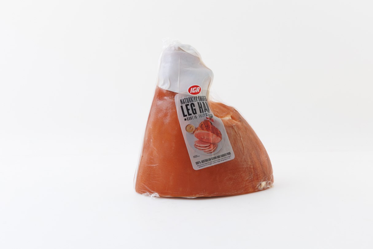 IGA Naturally Smoked Leg Ham Bone In Fully Cooked Review | Christmas ...