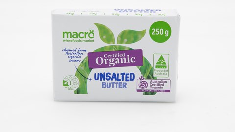 Macro Certified Organic Unsalted Butter Review | Butter | CHOICE