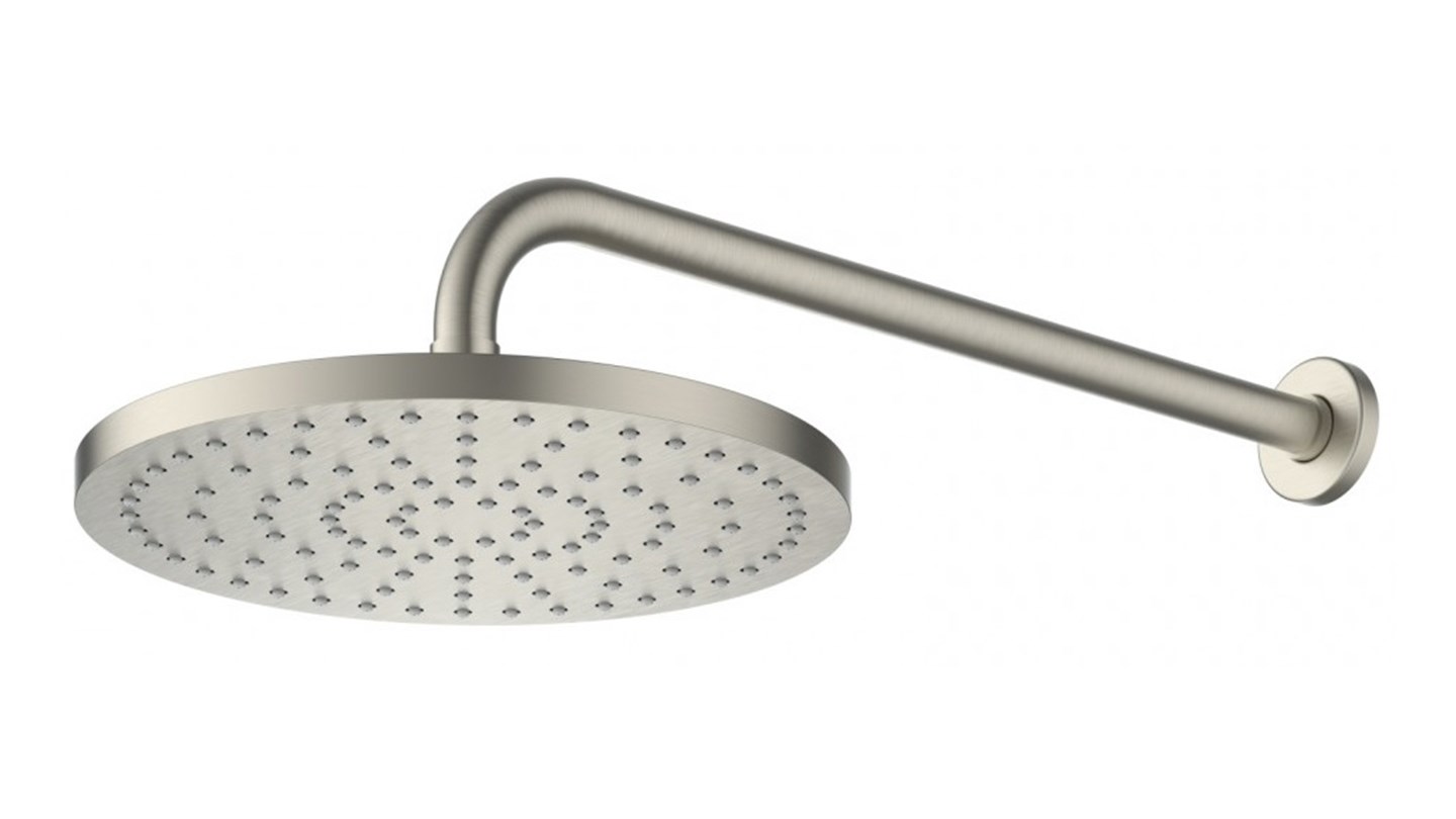 Mizu Drift Twin Rail Shower and 300 Brass Overhead with Top Rail Water ...