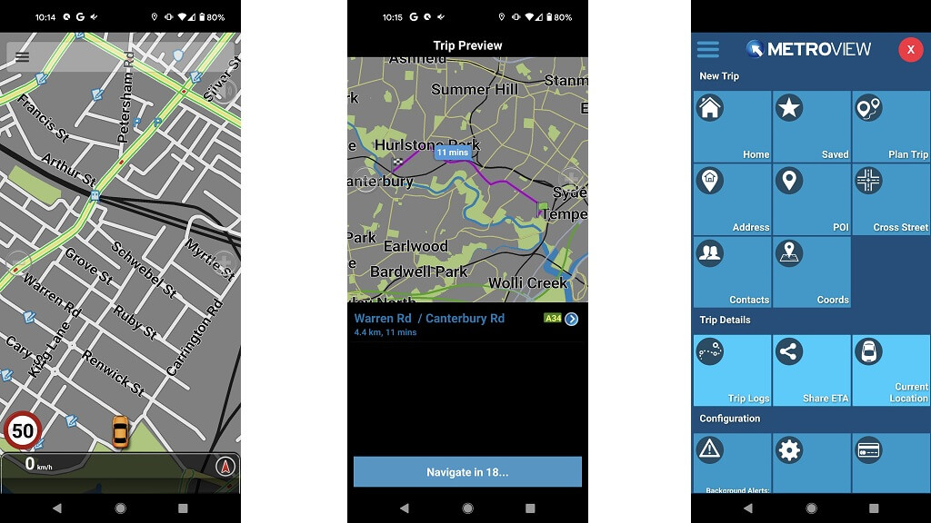 MetroView Nav Australia & NZ Review | Car GPS and navigation app | CHOICE