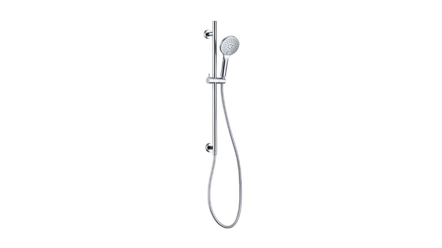 Posh Domaine Twin Rail Shower with Top Rail Water Inlet Chrome PDSS2CP ...