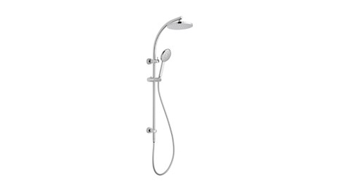Nikles Pearl Curve Twin Shower with Top Rail Water Inlet 200 Round ...