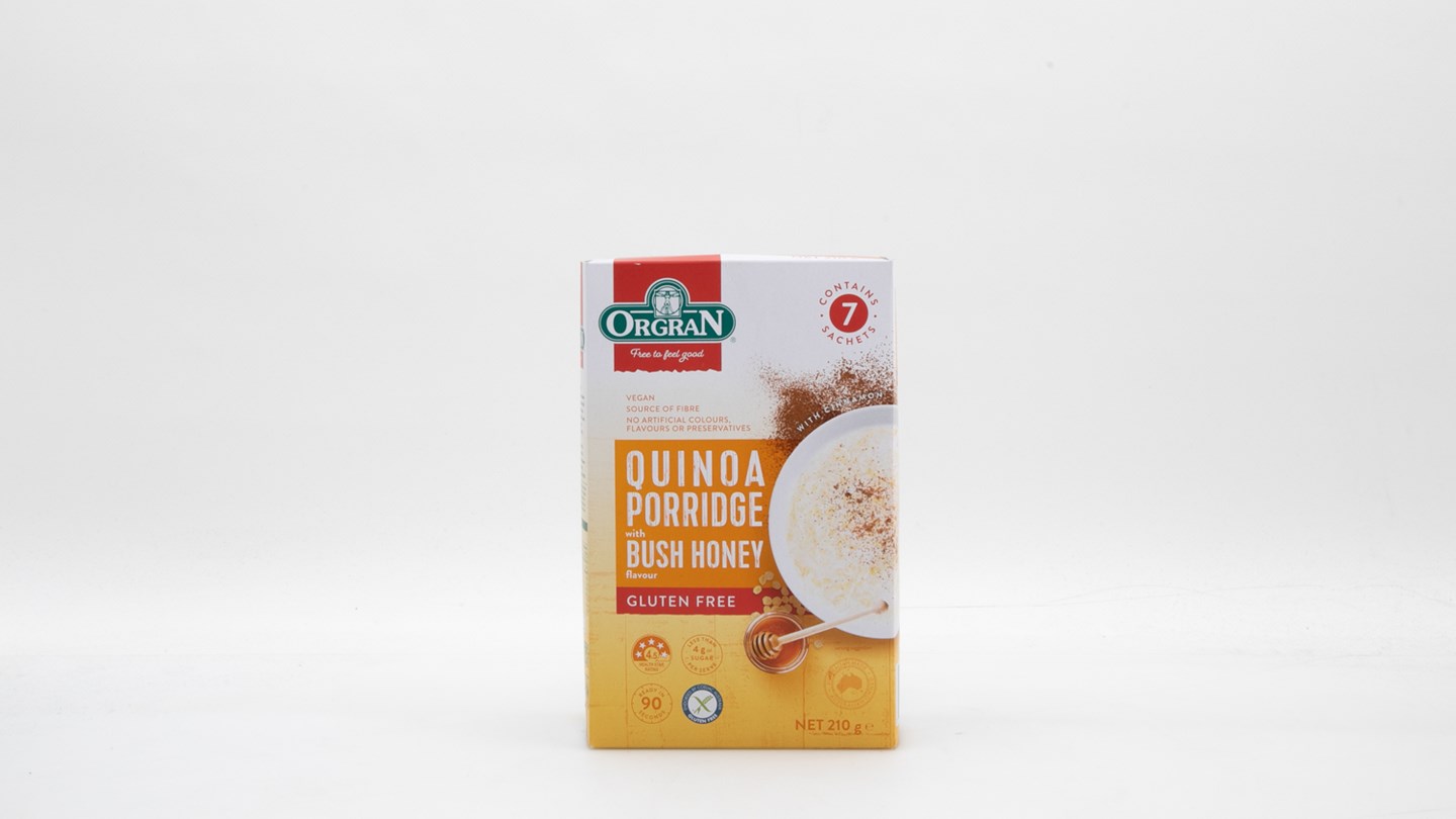 Orgran Gluten Free Porridge Berry Sachets Review | Breakfast cereals ...