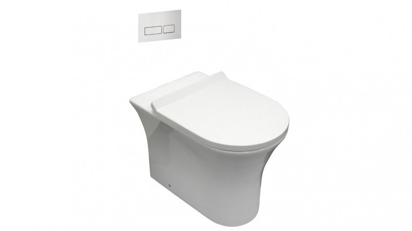 Parisi Play MK II Wall Faced Pan with In-Wall Cistern and Button Panel ...