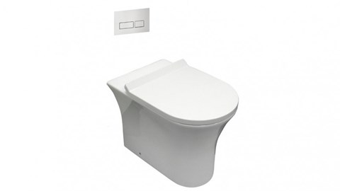 Parisi Ellisse MK II Wall Hung Pan with In-Wall Cistern and Button ...