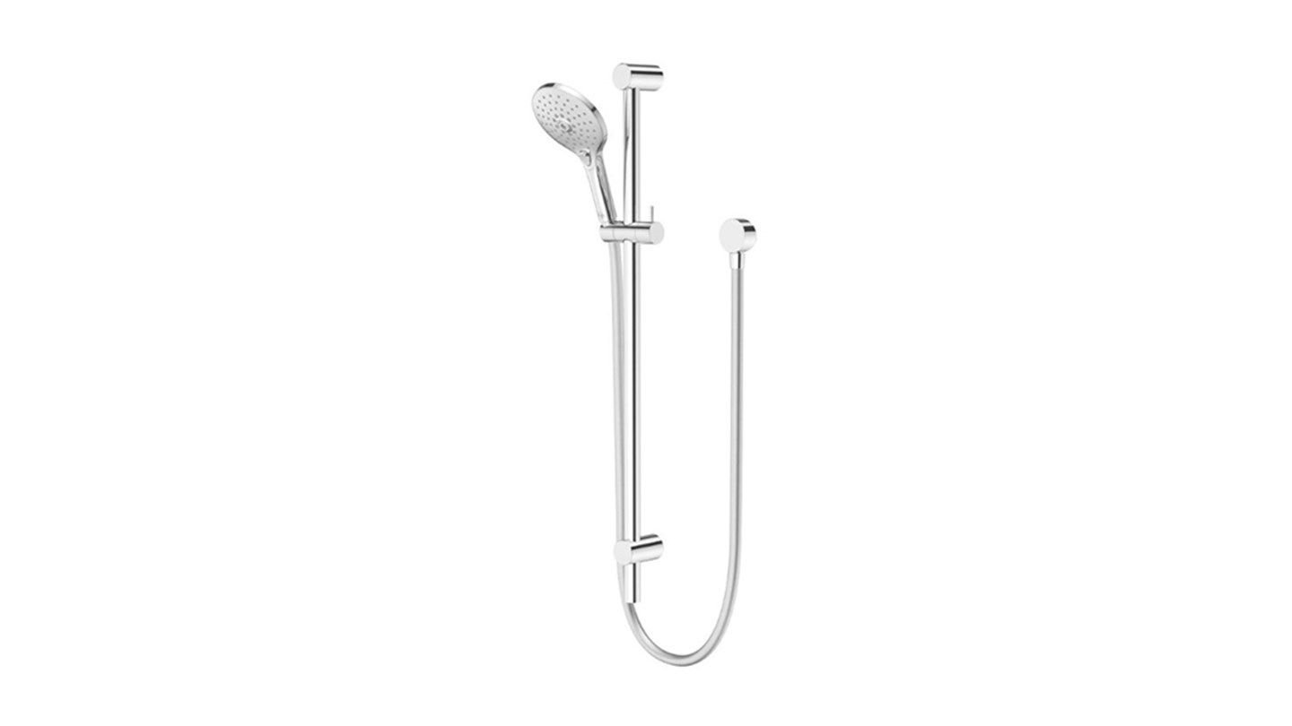 Posh Domaine Brass Single Rail Shower 3 Functions with Wall Water Inlet ...