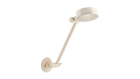 Posh Standard All Directional Shower Arm & Rose Almond Ivory 1700679 ...