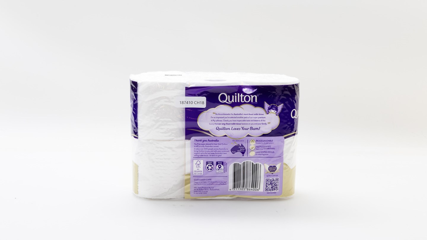 Quilton Toilet Tissue Gold 4 ply Softness Review | Toilet paper | CHOICE