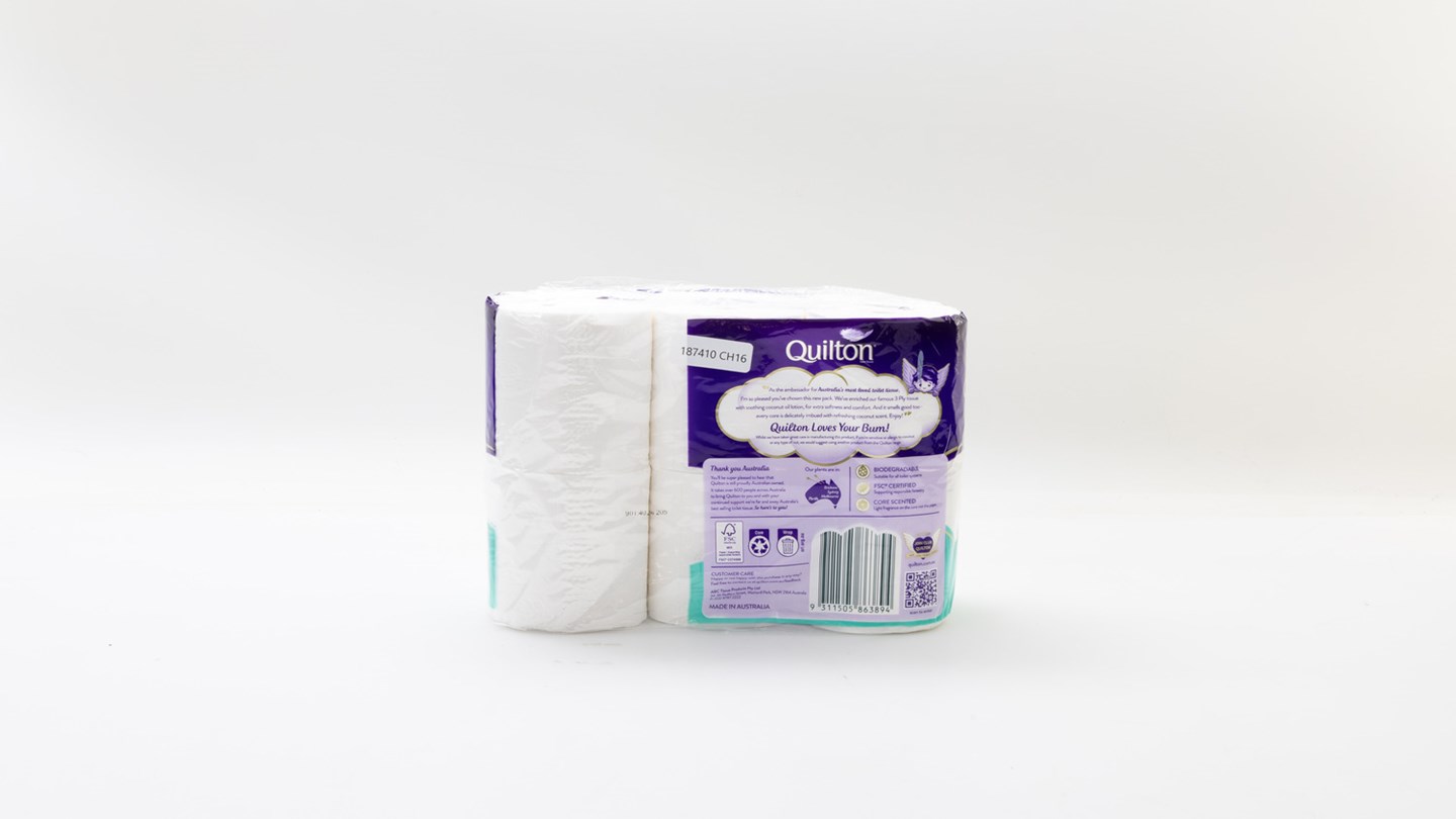 Quilton Toilet Tissue with Coconut Oil 3 ply Review | Toilet paper | CHOICE
