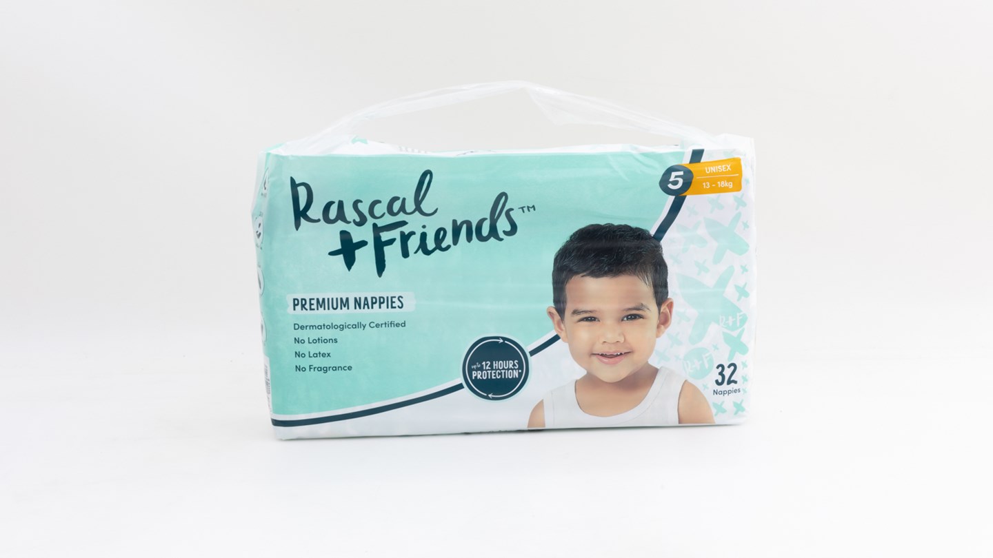 Rascal + Friends Premium Nappies Unisex Size 5 Review | Disposable ...