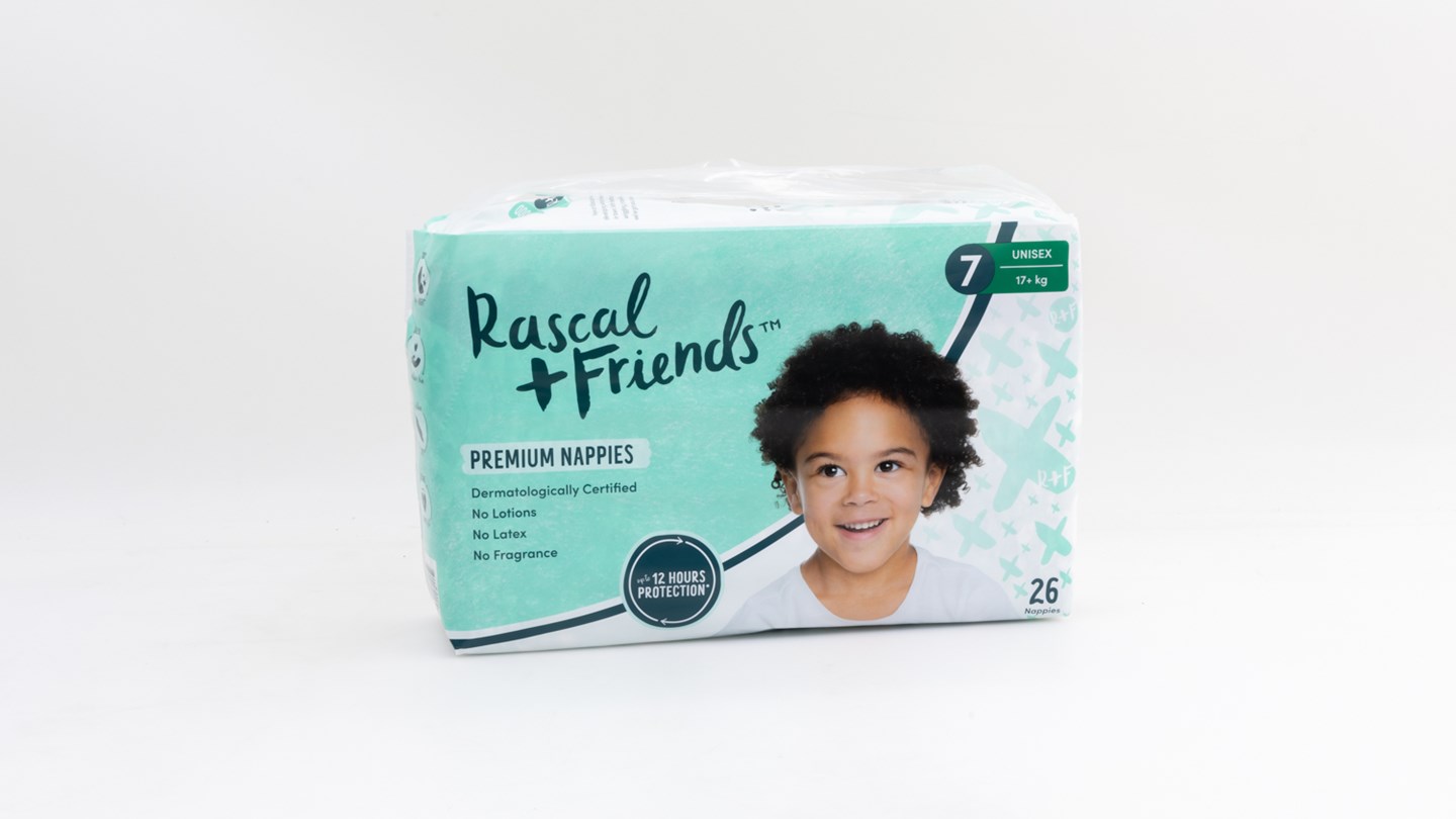 Rascal + Friends Premium Nappies Unisex Size 7 Review | Disposable ...