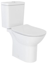 Roca Meridian Rimless Close Coupled Back to Wall Back Inlet Toilet ...
