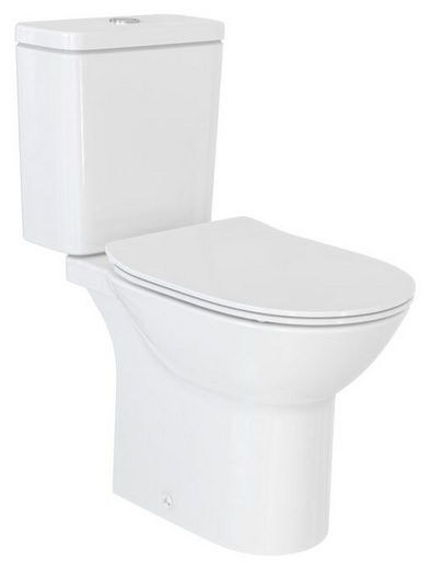 Roca Debba Rimless Close Coupled P Trap Bottom Inlet Toilet Suite ...