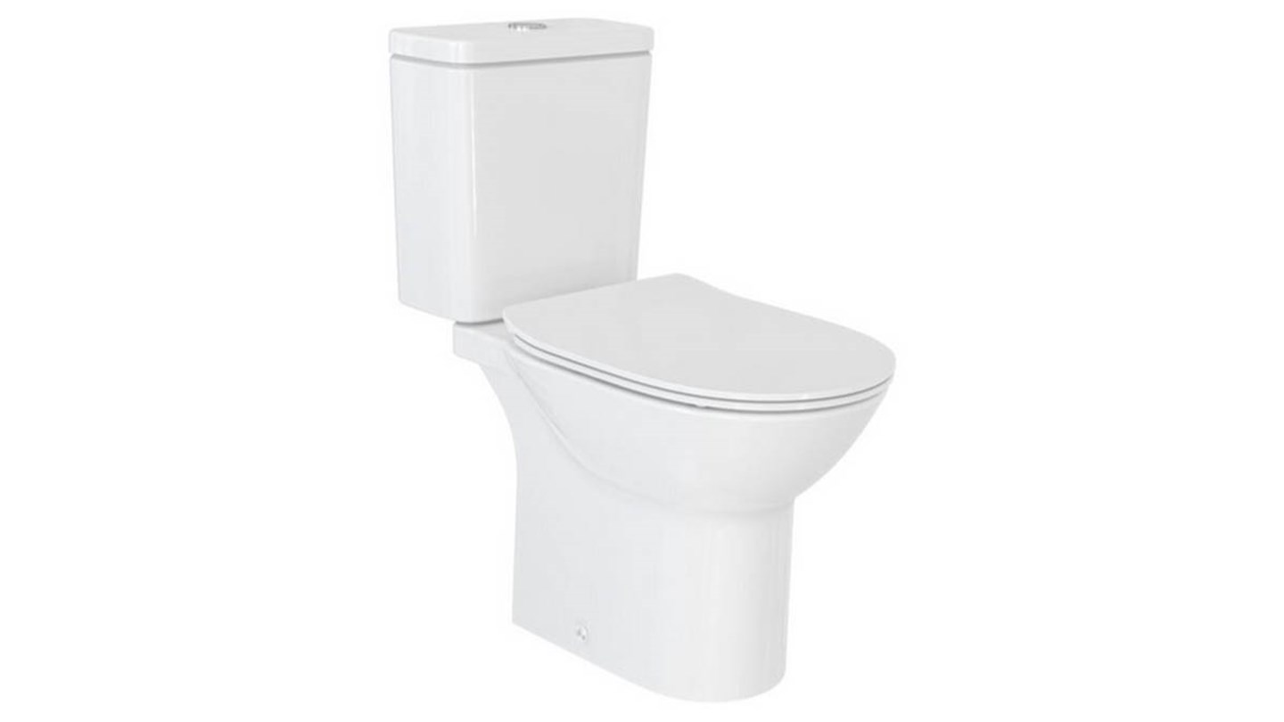Roca Debba Rimless Close Coupled P Trap Bottom Inlet Toilet Suite ...