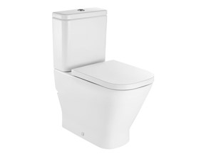 Caroma Luna Cleanflush Wall Faced Close Coupled Back Entry Toilet Suite with Soft Close Seat ...