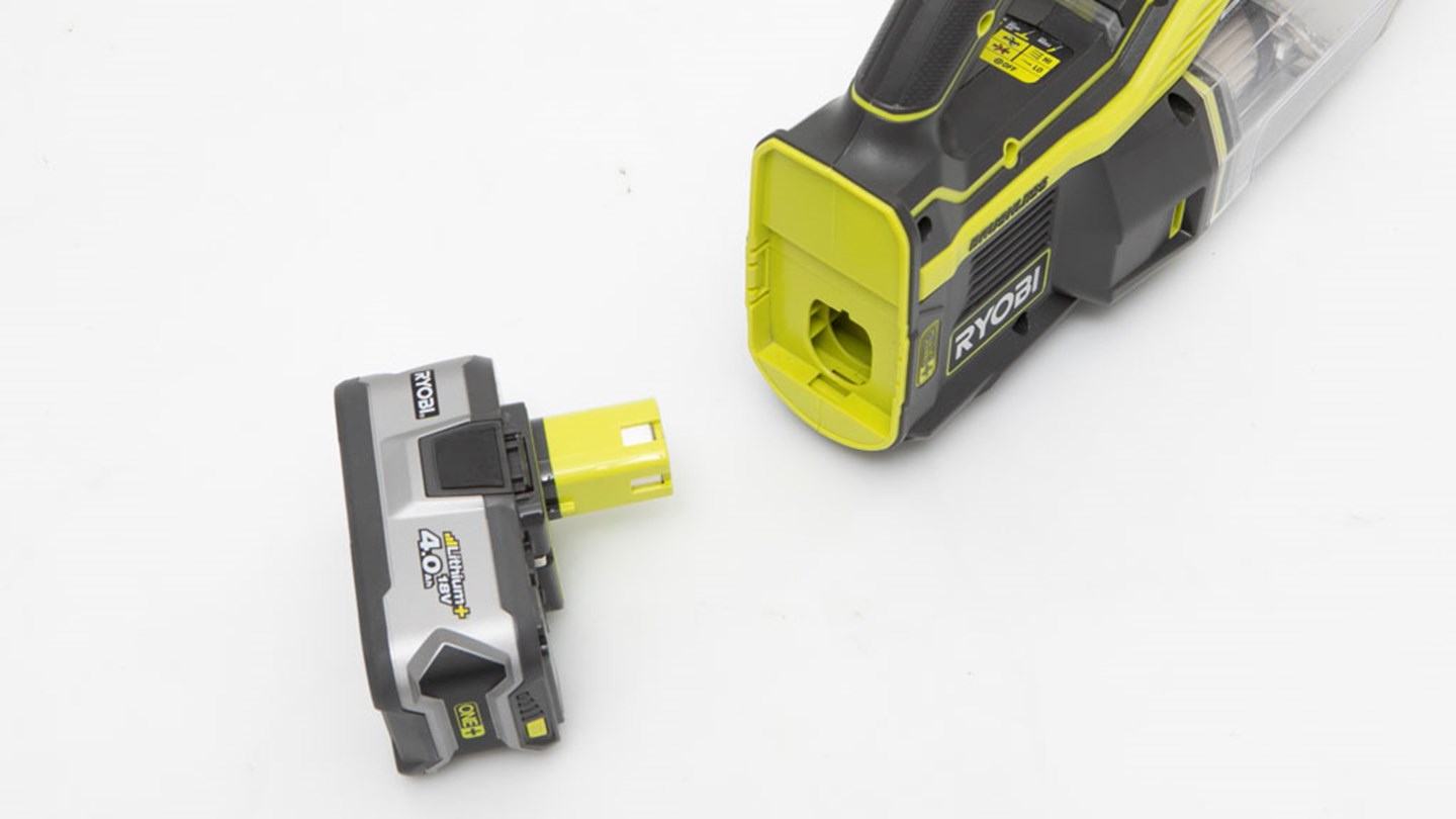Ryobi 18V ONE+ Brushless R18SV7-H40G Review | Stick and cordless vacuum ...