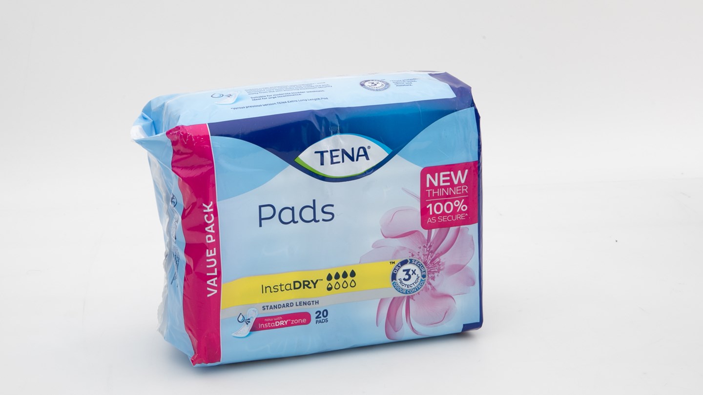 Tena InstaDRY Pads Standard Length Review | Incontinence pad | CHOICE