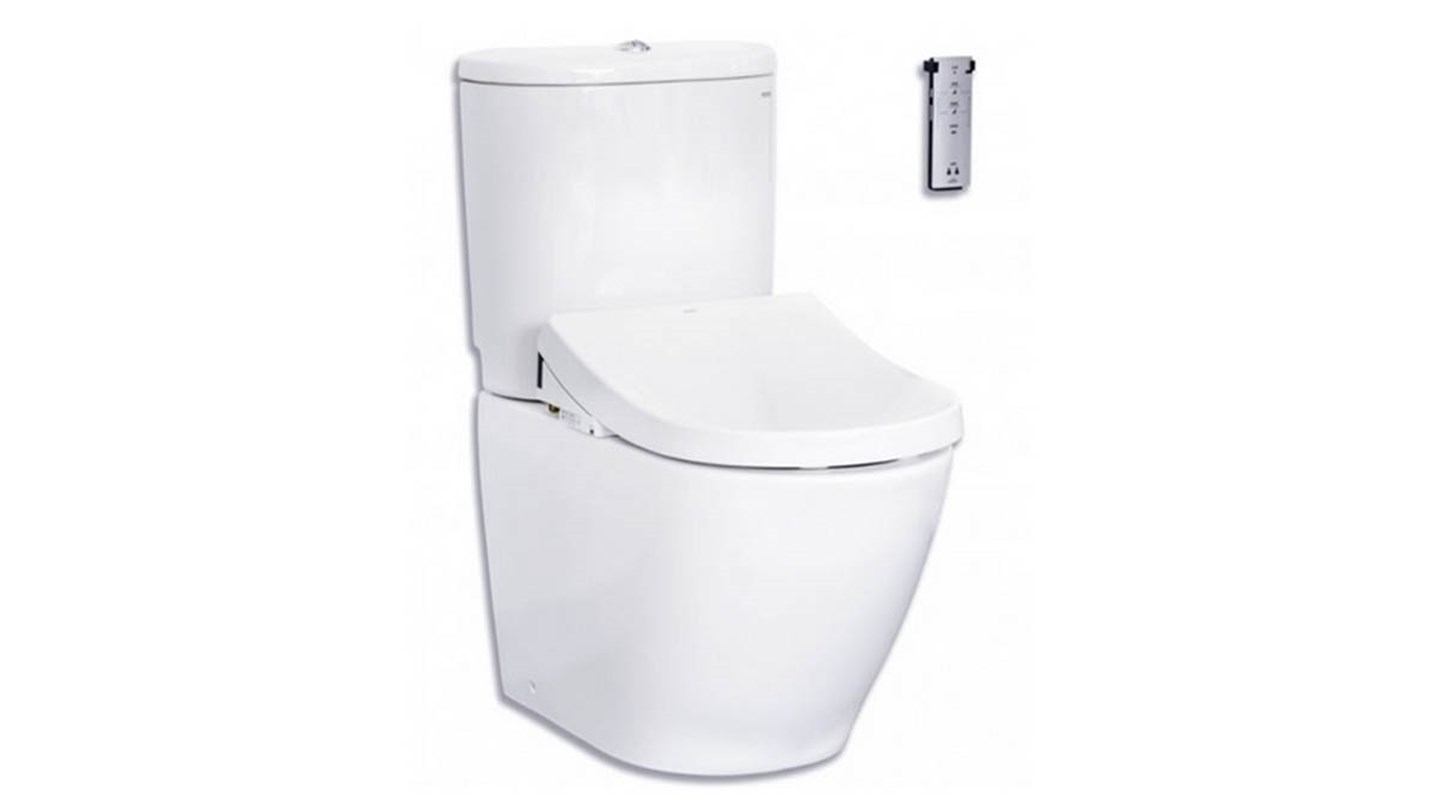 Toto Basic+ Close Coupled Toilet with Remote Control D-Shape Washlet ...
