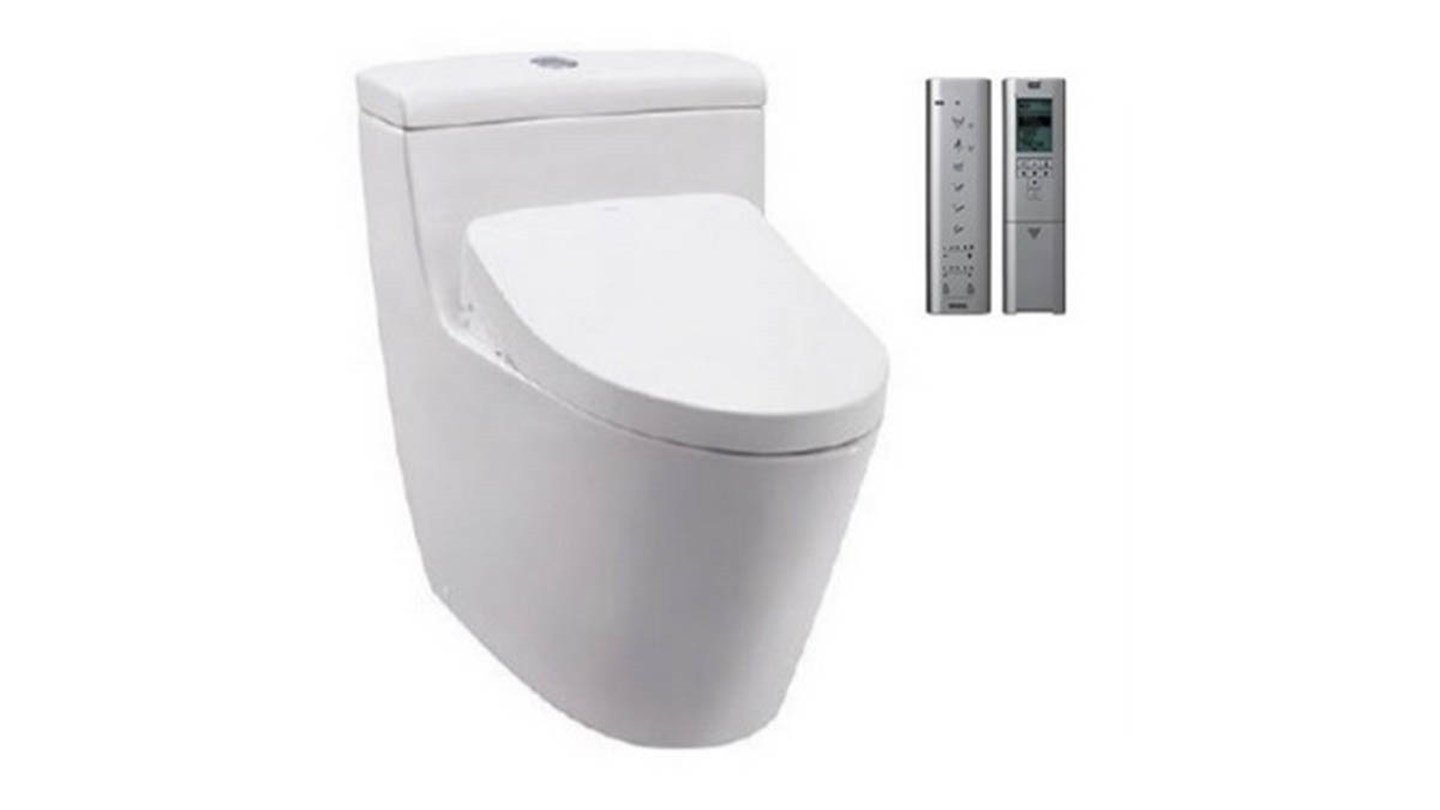 Toto Elongated One Piece Toilet (Concealed) with Washlet & Remote ...