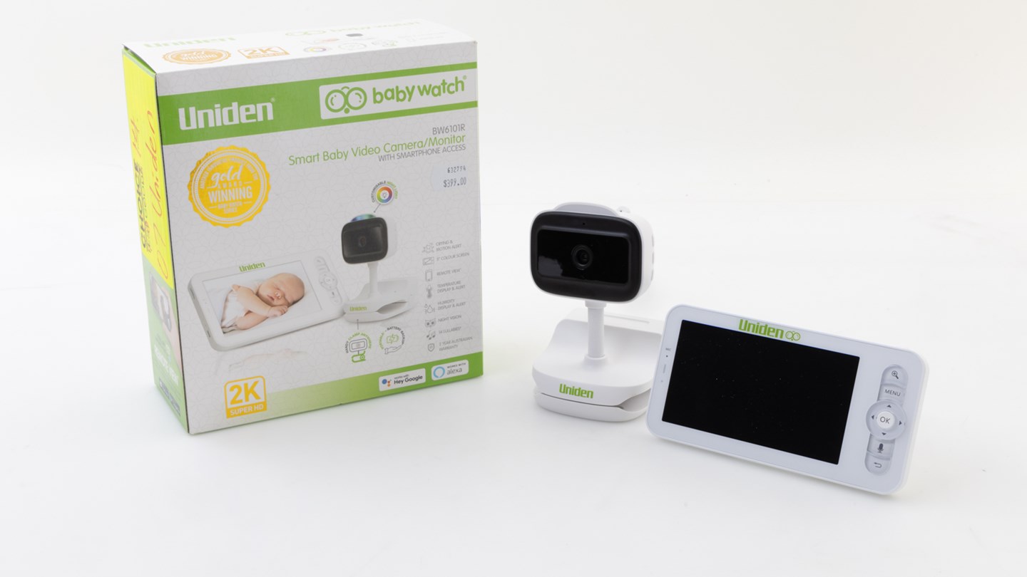 Uniden BW6101R 2K Super HD 5” Smart Baby Monitor With Clamp and ...
