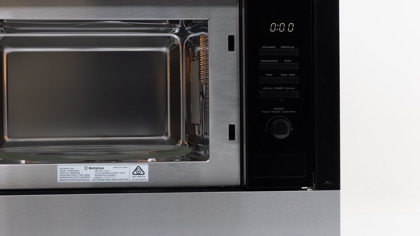 Westinghouse 25L built-in microwave, stainless steel WMB2522SC Review | Microwave | CHOICE