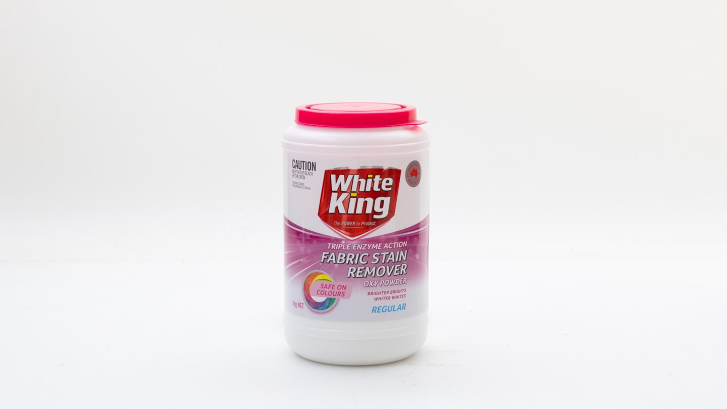 White King Fabric Stain Remover Oxy Powder Review | Stain remover | CHOICE