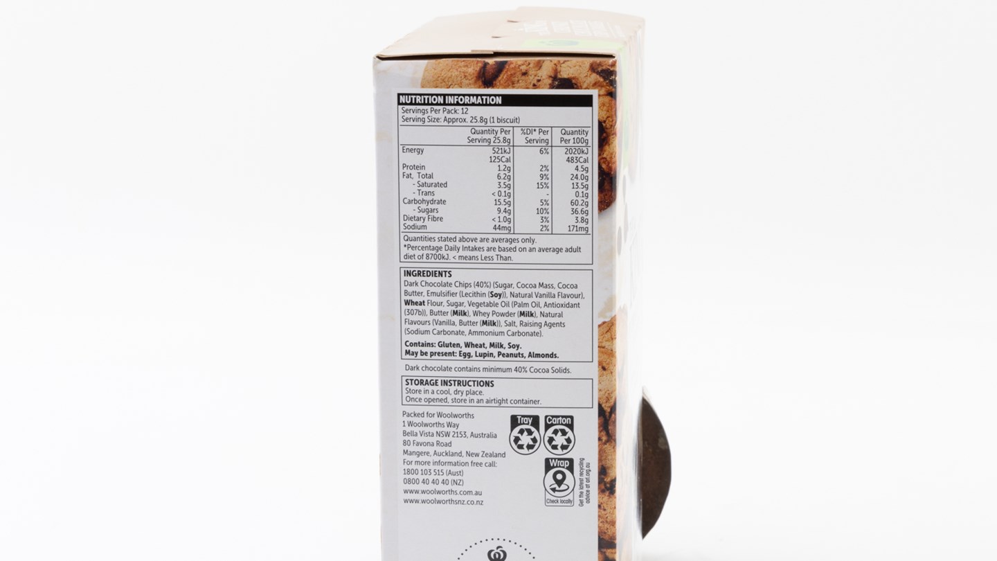 Woolworths The King Of Chunky Choc Chip Cookies 40% Review | Chocolate ...