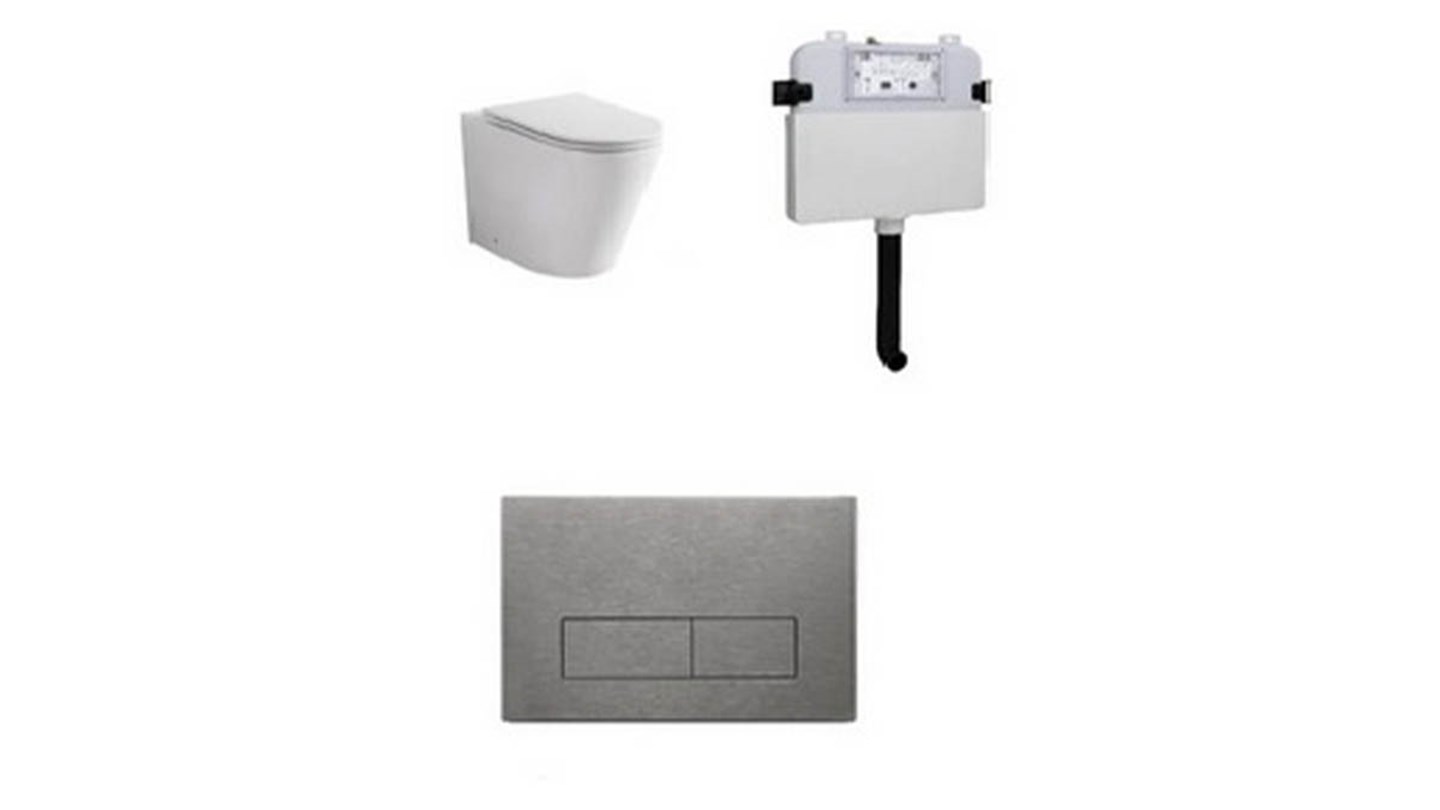 Zumi Java Concealed Cistern With Square Stainless Steel Brushed Nickel ...
