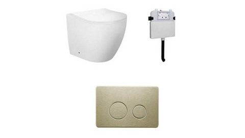 Parisi Ellisse MK II Wall Hung Toilet Suite with Twin Button Set Chrome ...